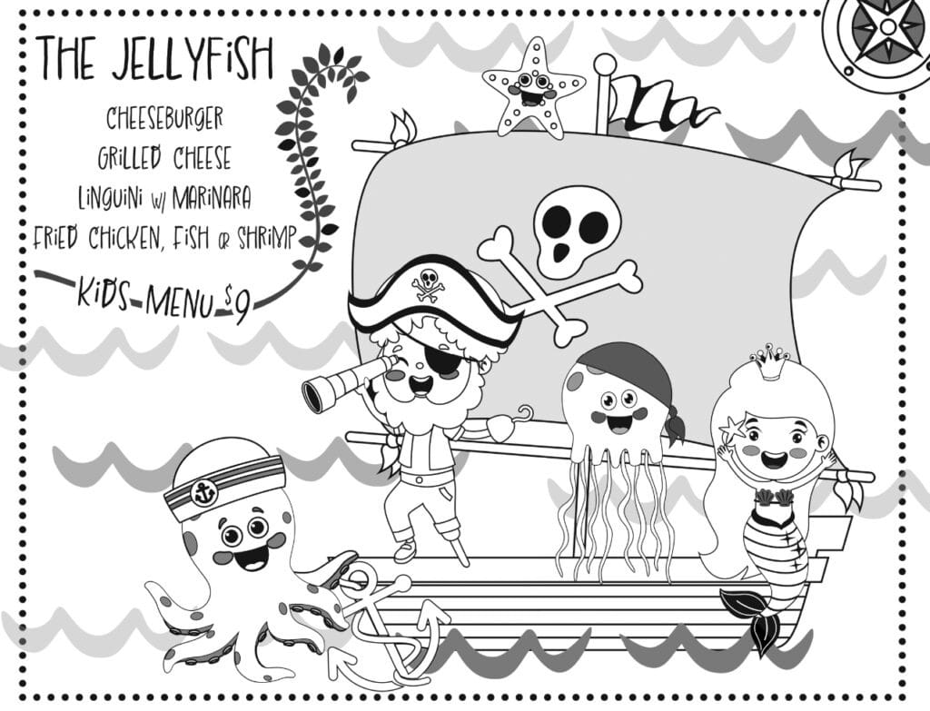 Kids Menu - The Jellyfish Restaurant & Bar